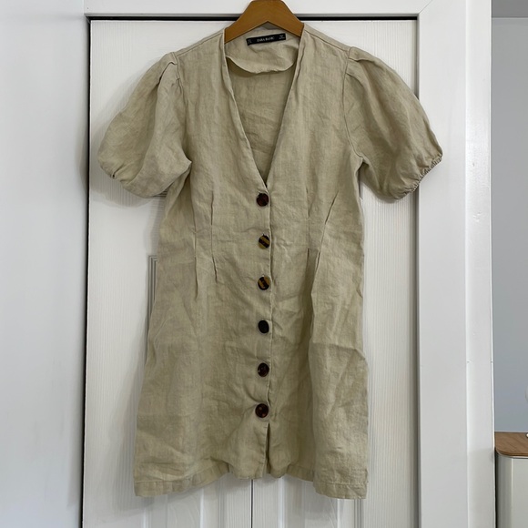 Zara | Dresses | Zara Linen Dress | Poshmark